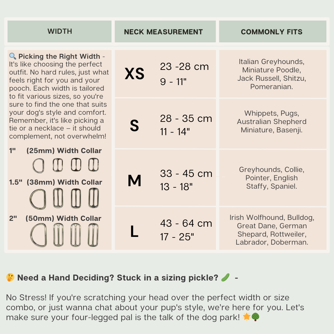 Martingale Collar Sizing Guide – Furever Greys